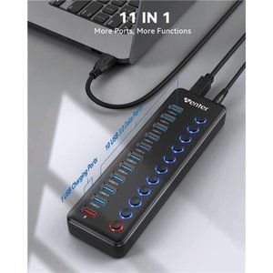 Networking | Powered Usb Hub Wenter 1 Faster Data Transfer Ports 1 ...